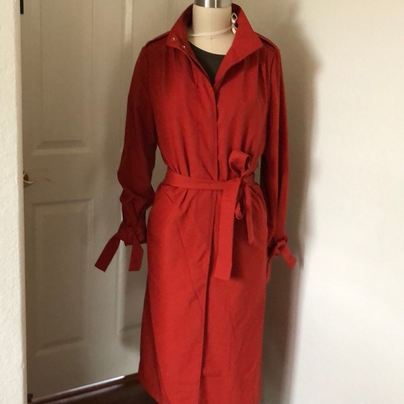 H&M | Jackets & Coats | Nwt Hm Womens Rust Trench Coat Wties At Cuff ...